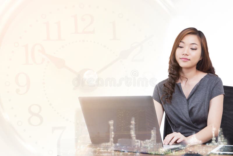 Young Attractive Business Woman Working in Office Stock Photo - Image ... Young Attractive Business Woman Working in Office Stock Photo - Image ...