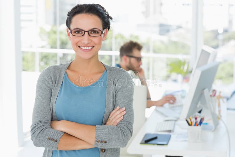 Young Attractive Designer Smiling at Camera Stock Photo - Image of ...