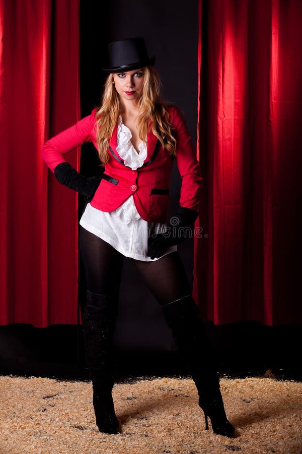 Young and Attractive Female Circus Artist Stock Image - Image of ...