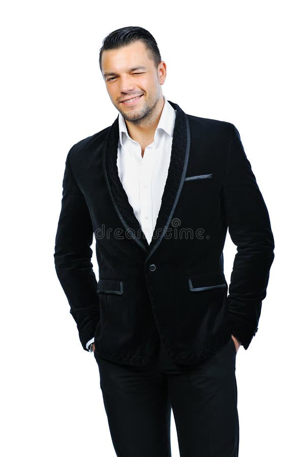 Portrait of a Young Attractive Man Winking Stock Image - Image of ...