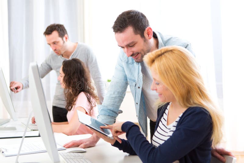 Young Attractive People Taking a Training Course Stock Photo - Image of ...