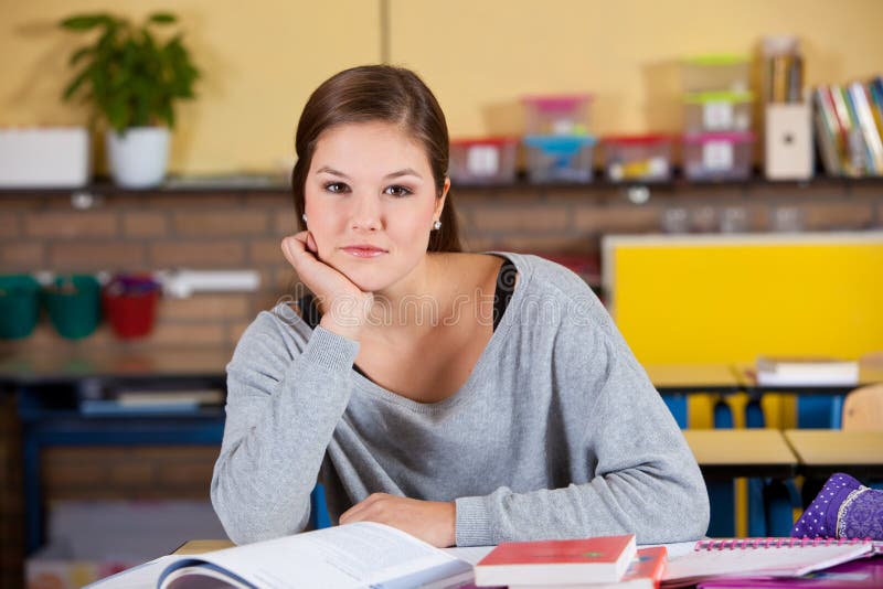 Young attractive student stock image. Image of class - 16636803