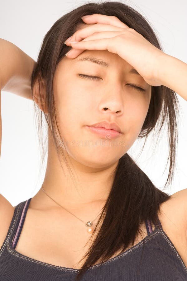 Young Attractive Woman Suffering from Headache Stock Image - Image of ...