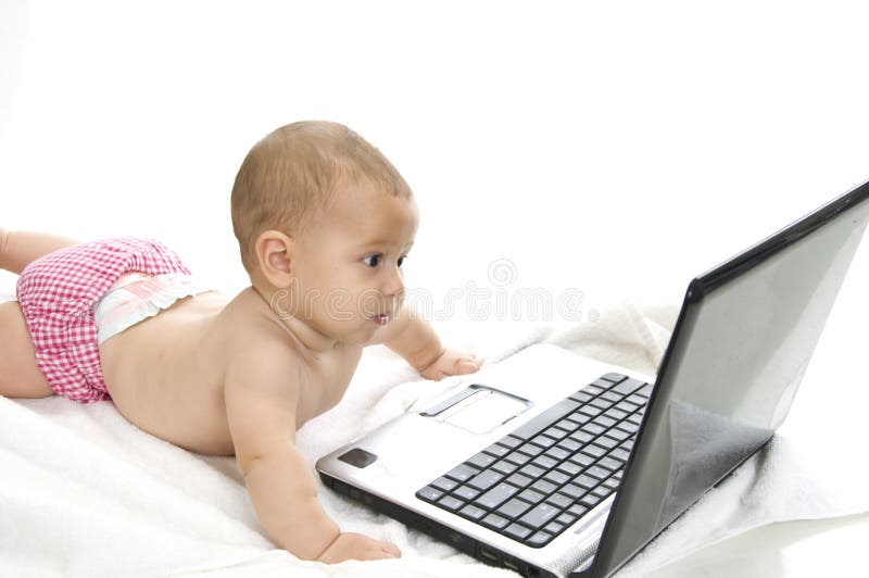Computer Baby stock photo. Image of african, prodigy, american - 8983814