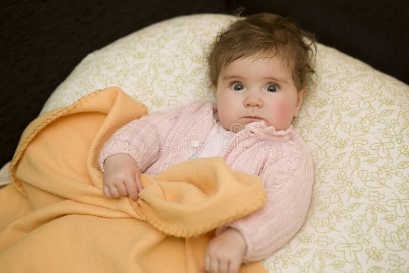 Young baby portrait stock image. Image of looking, adorable - 43176587