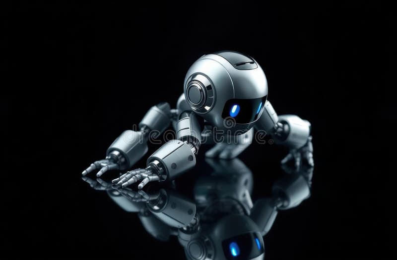A Young Baby Robot Crawling on the Floor at 28-1-2025 Stock ...