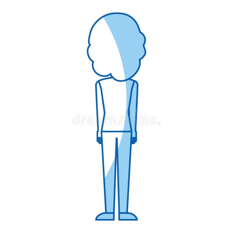 Young Back Woman Avatar Character Stock Vector - Illustration of people ...