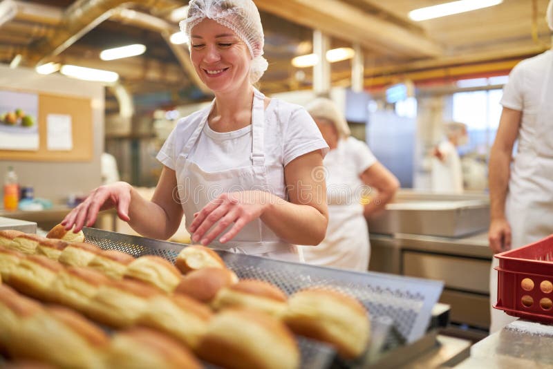Young Baker Baking Berlin Pancakes Stock Photo - Image of commercial ...