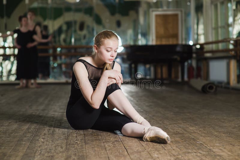 Young Ballet Dancer Practicing in Class. Stock Image - Image of indoors ...