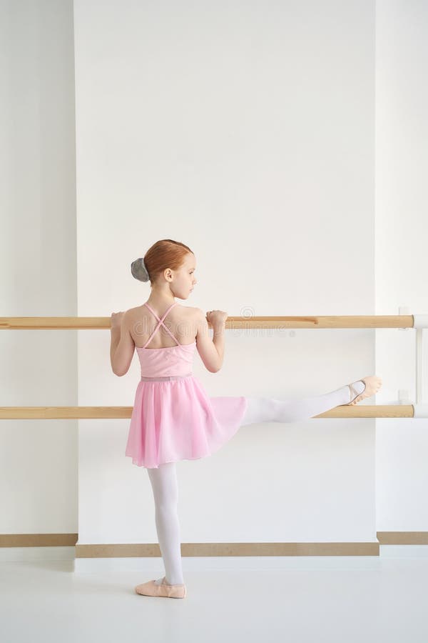 Young Ballet Girl at Studio Lesson. Training Performance Stock Photo ...