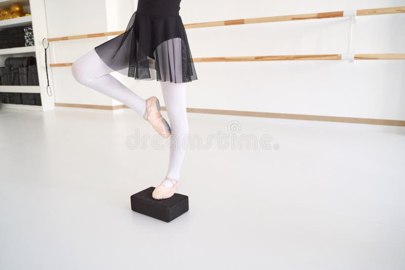 Young Ballet Girl at Studio Lesson. Training Performance Stock Photo ...