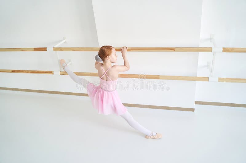 Young Ballet Girl at Studio Lesson. Training Performance Stock Photo ...