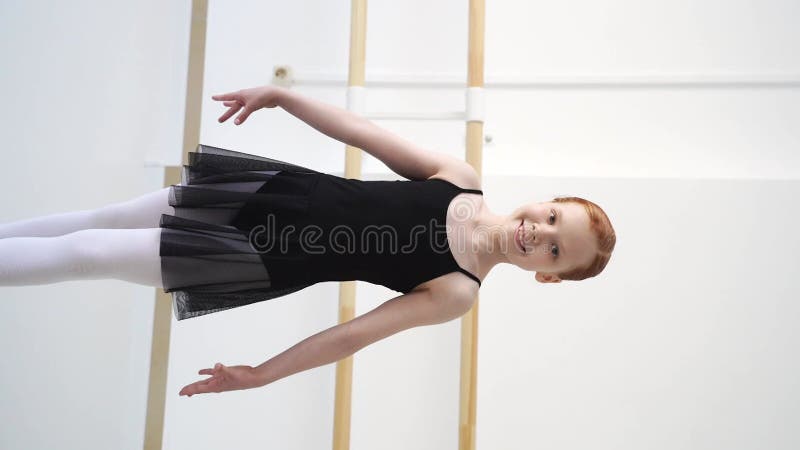 Young Ballet Girl at Studio Lesson. Training Performance Stock Footage ...