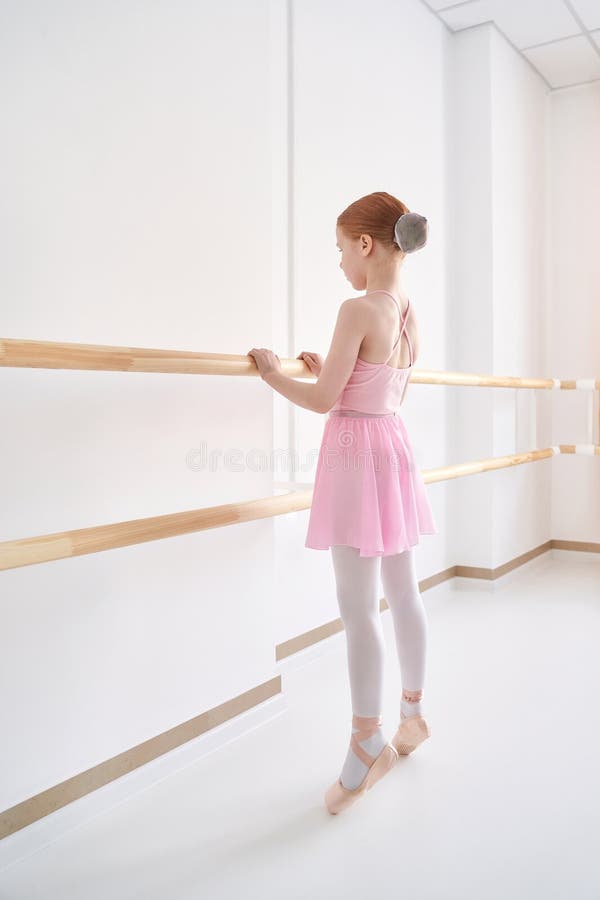 Young Ballet Girl at Studio Lesson. Training Performance Stock Image ...