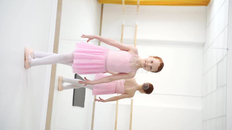 Young Ballet Girl at Studio Lesson. Training Performance Stock Video ...