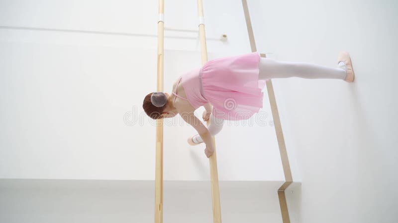 Young Ballet Girl at Studio Lesson. Training Performance Stock Footage ...