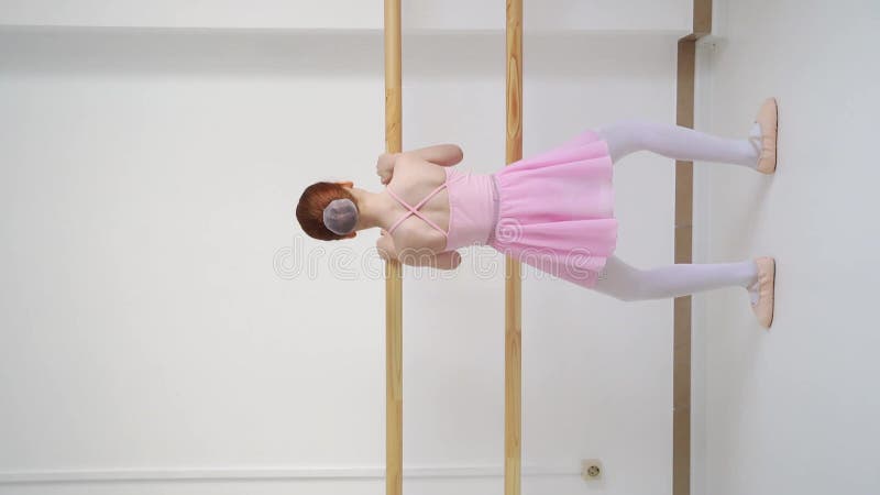 Young Ballet Girl at Studio Lesson. Training Performance Stock Footage ...