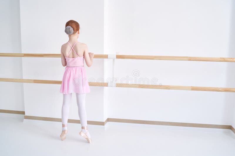 Young Ballet Girl at Studio Lesson. Training Performance Stock Photo ...
