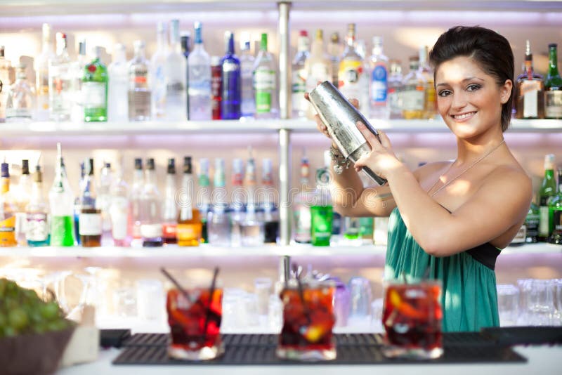 Barmaid stock image. Image of barmaid, drink, alcohol - 22159331
