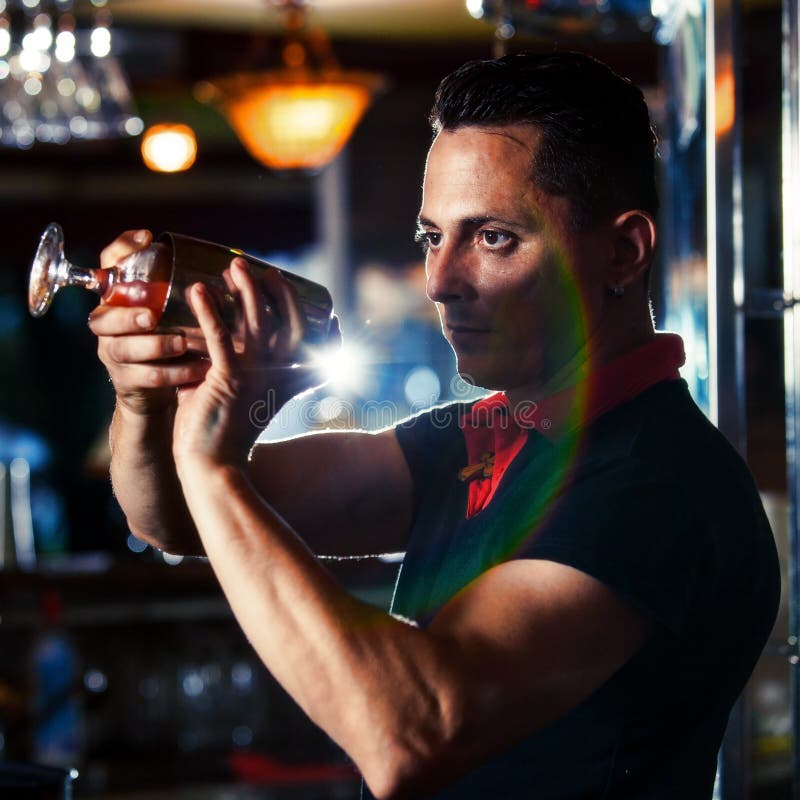 Bartender stock image. Image of person, male, professional - 12478479