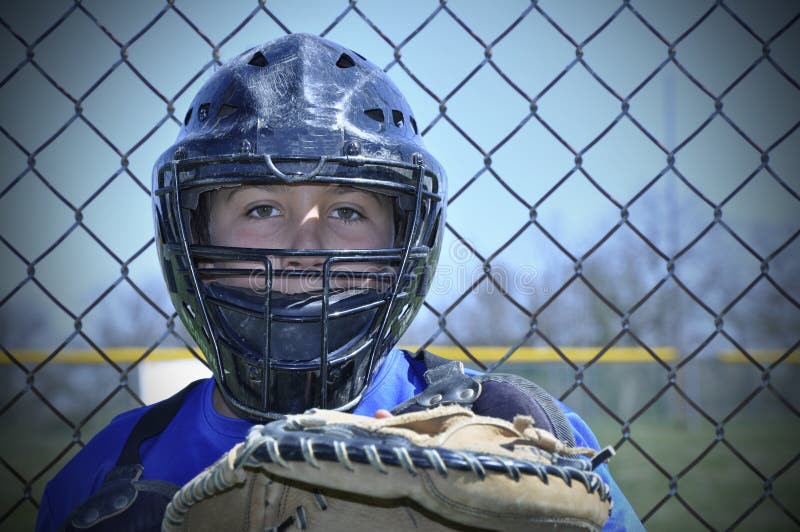 Baseball Catcher Catching Ball Stock Image - Image of recreation, teams ...