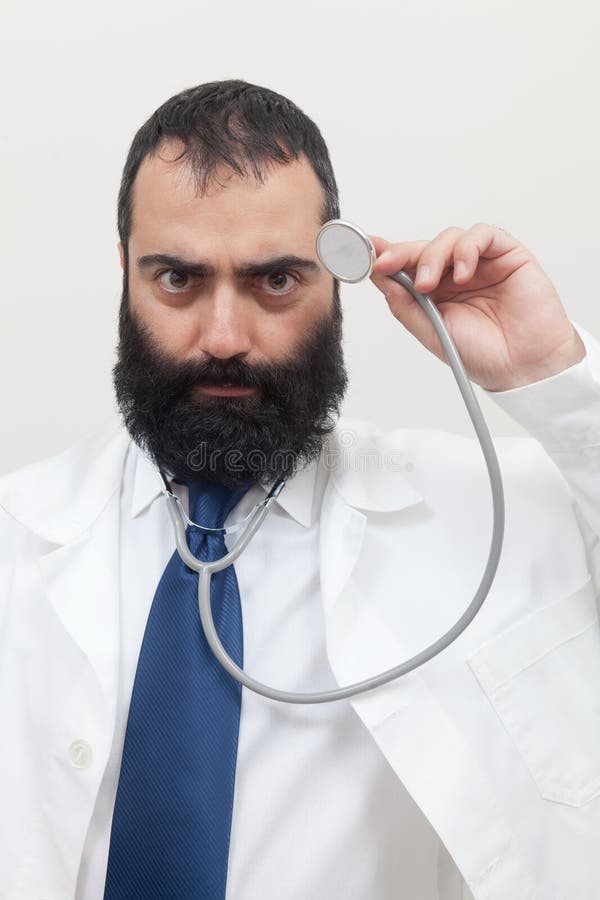 Young beard male doctor stock image. Image of physician - 23854601