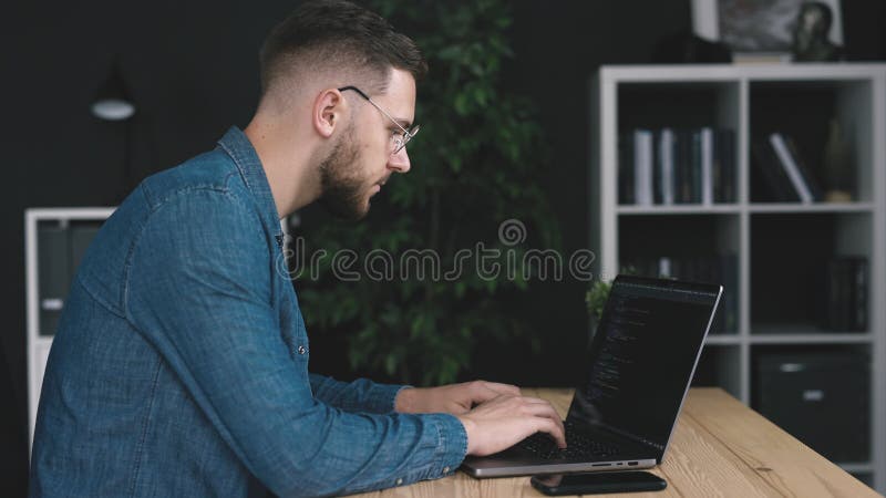 Process of C coding stock video. Video of shadow, programming - 76312341