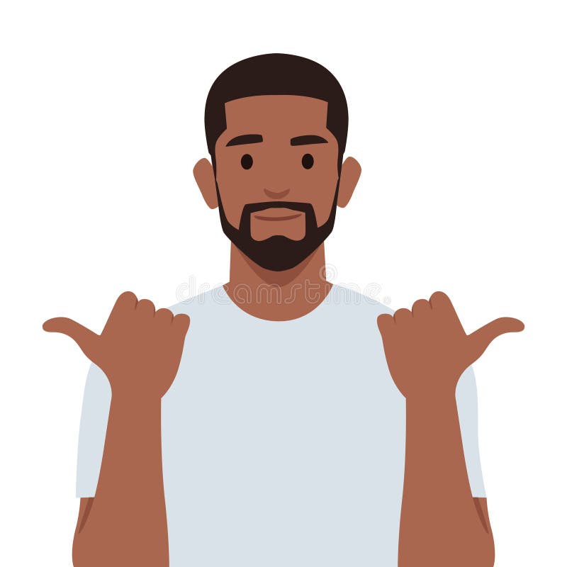 Young Bearded Man Smiling Joyfully and Looking Happy Pointing Both Ways ...