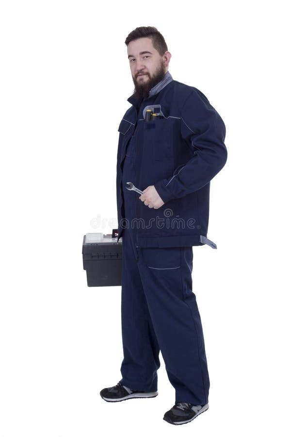 Young bearded master stock photo. Image of steel, happy - 107345872