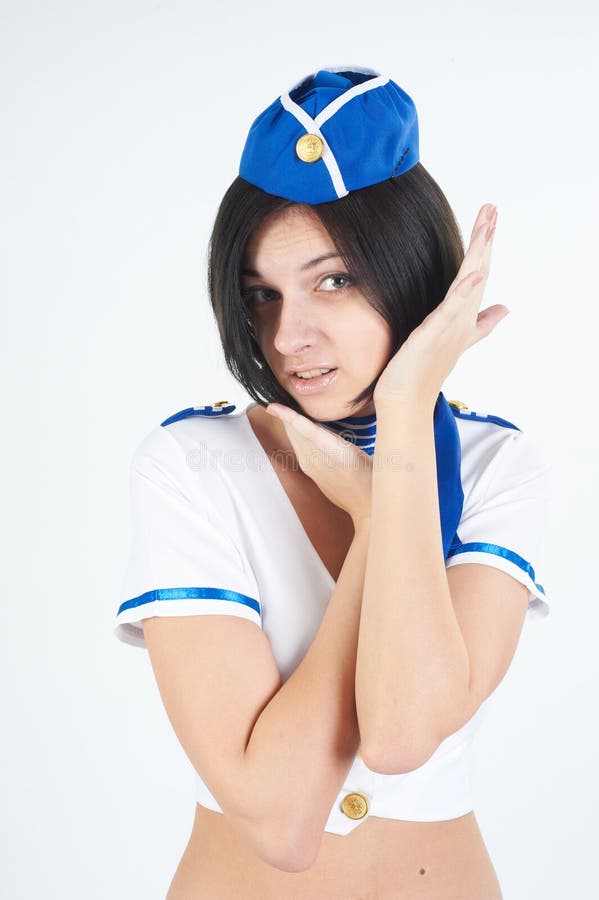 Young Beautiful Air Hostess Stock Photo - Image of maiden, person: 23410116