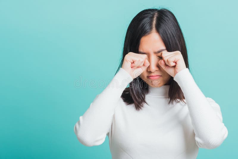 Woman with Displeased Face Expression Flu Runny Nose Health Problems ... Woman with Displeased Face Expression Flu Runny Nose Health Problems ...