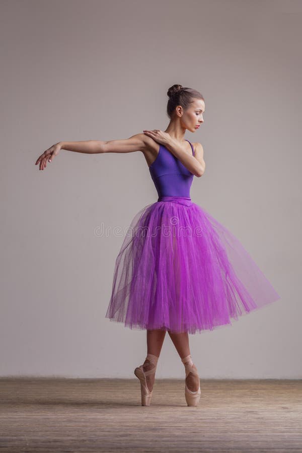 Young Beautiful Ballerina is Posing in Studio Stock Photo - Image of ...