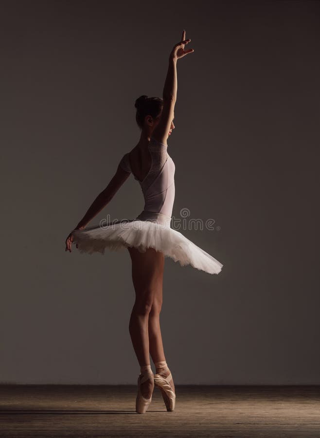 Young Beautiful Ballerina is Posing in Studio Stock Photo - Image of ...
