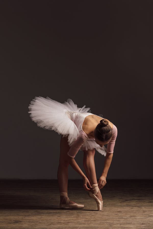 Young Beautiful Ballerina is Posing in Studio Stock Photo - Image of ...