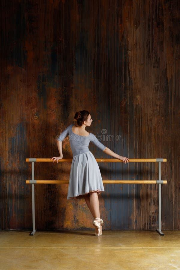 Young Beautiful Ballerina is Posing in Studio Stock Image - Image of ...
