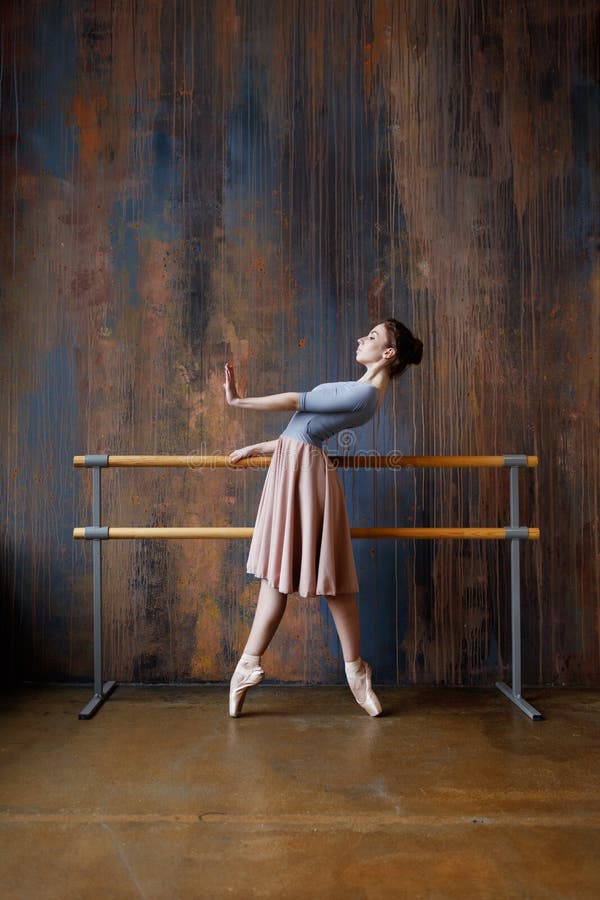 Young Beautiful Ballerina is Posing in Studio Stock Image - Image of ...