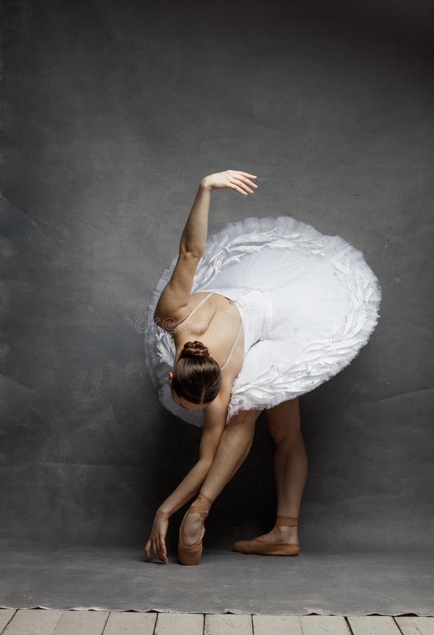 Beautiful Ballerina Training in the Class Stock Image - Image of ...