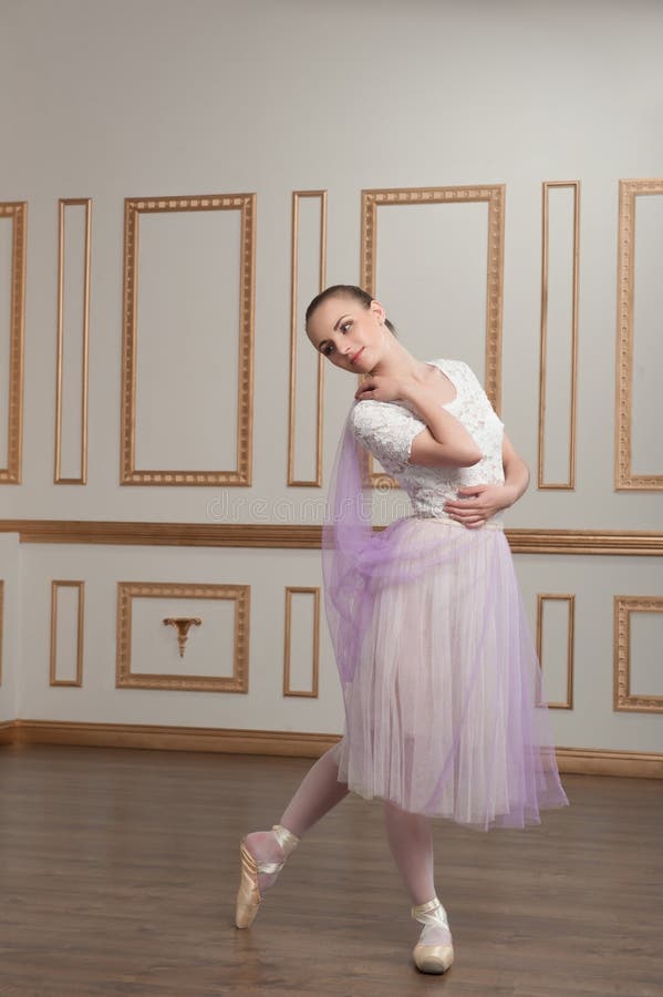 Young and Beautiful Ballet Dancer Posing in Stock Image - Image of ...