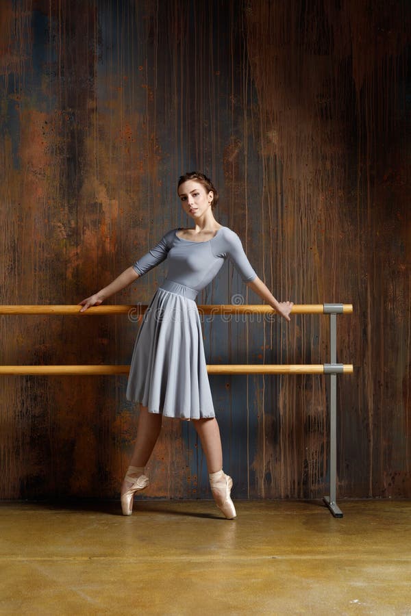 Young Beautiful Ballerina is Posing in Studio Stock Image - Image of ...