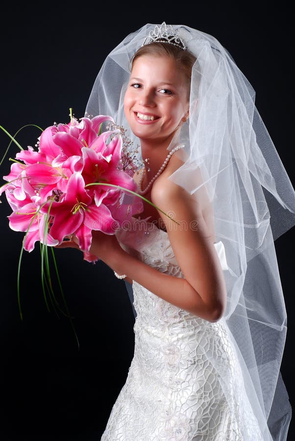 Young beautiful bride stock image. Image of cute, smiling - 7136819