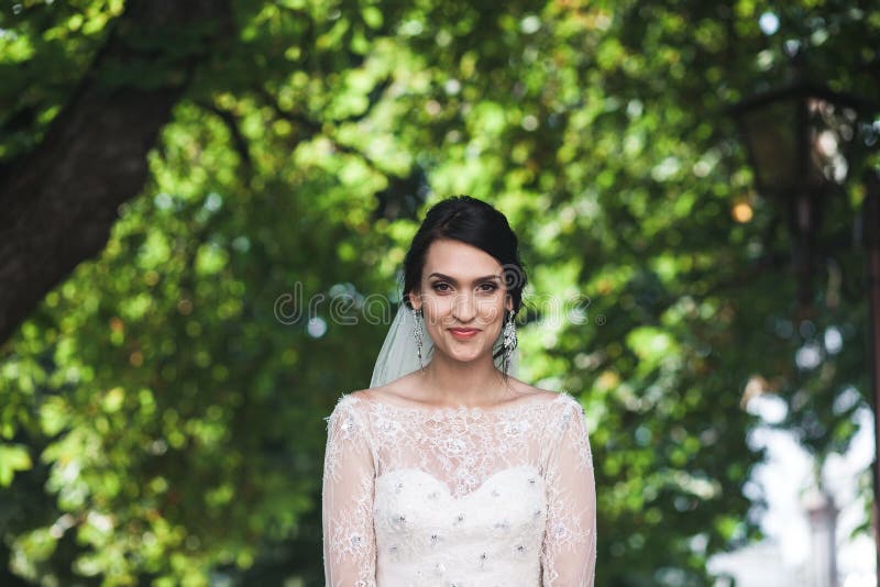 Young beautiful bride stock image. Image of posing, bride - 78214383