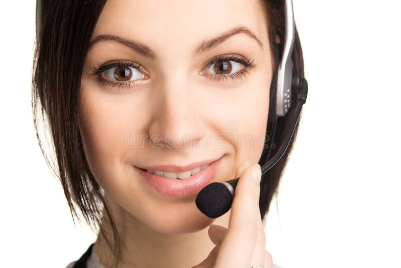 Business - Call Center Operator Isolated Stock Image - Image of headset ...
