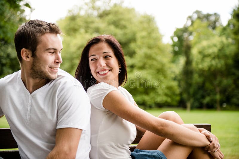 Young Attractive Couple Laughing Together Stock Photo - Image of ...