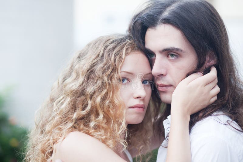 Young beautiful couple stock photo. Image of hair, female - 79624248