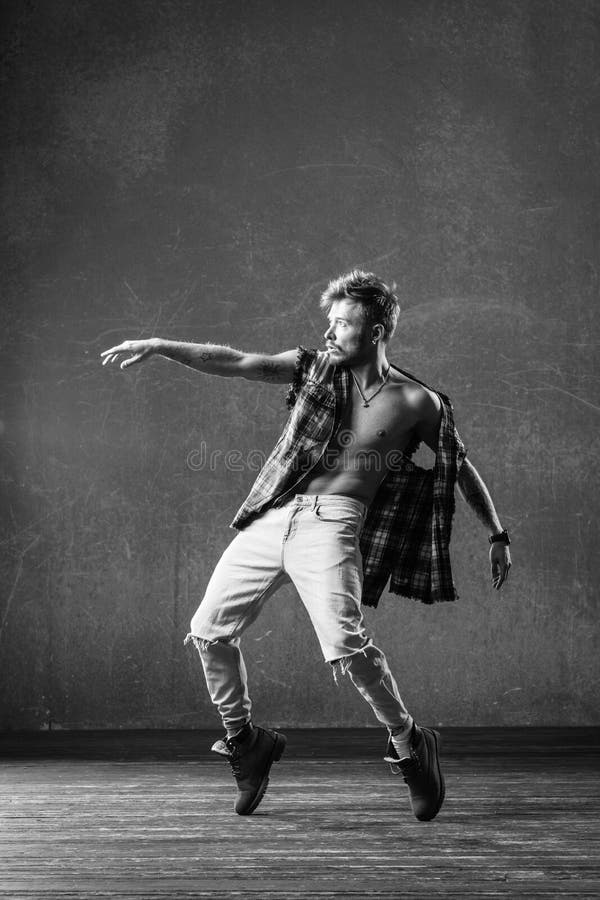 Young Beautiful Male Dancer Posing in Studio Stock Image - Image of ...