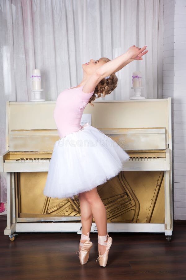 Young Beautiful Dancer Posing in Dance Studio Stock Photo - Image of ...