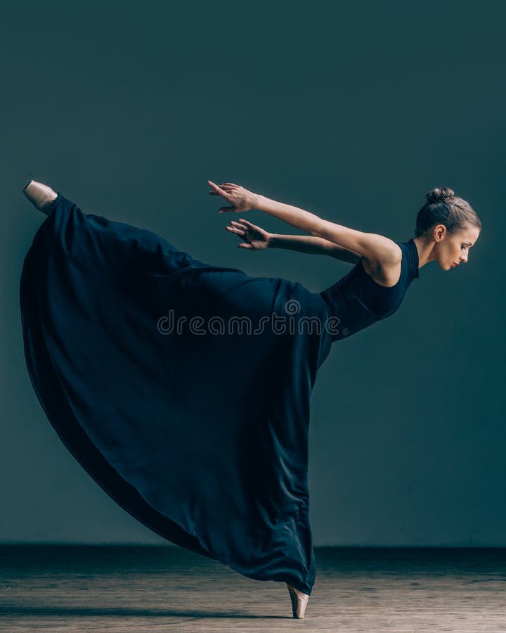 Young Beautiful Dancer Posing in Studio Stock Photo - Image of girl ...
