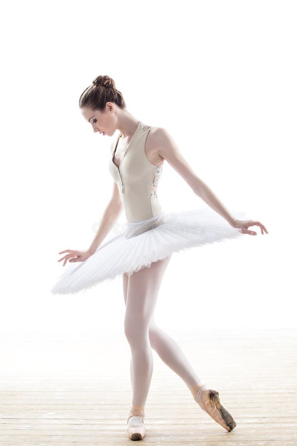 Full Growth Portrait of the Graceful Ballerina in Stock Photo - Image ...