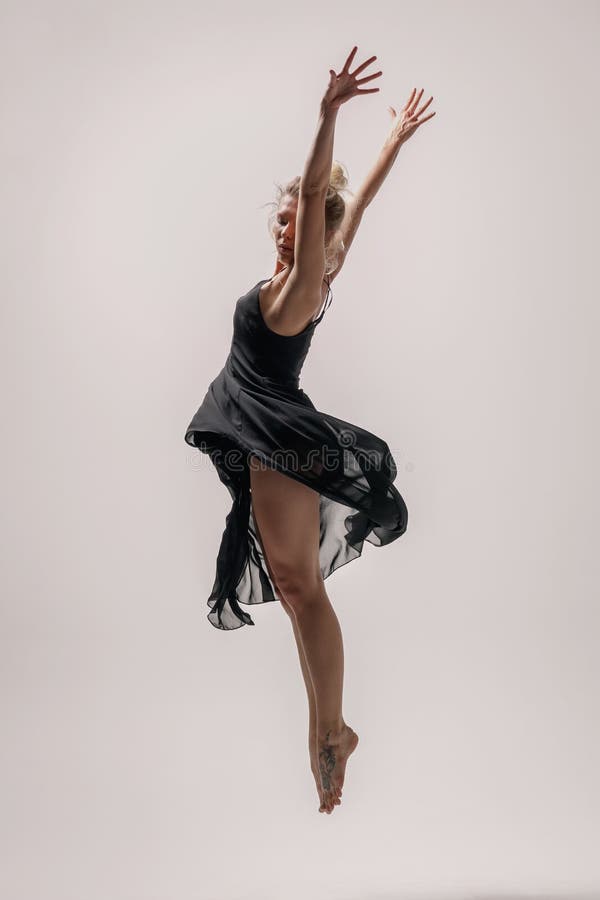 Beuatiful Female Dancer. White Background Stock Photo - Image of ...