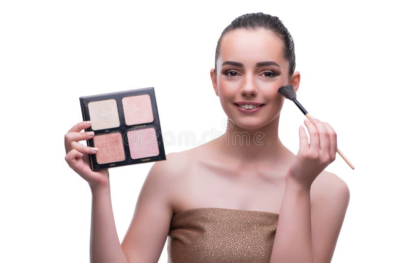 The Young Beautiful Female Fashion Model with Make Up Stock Image ...